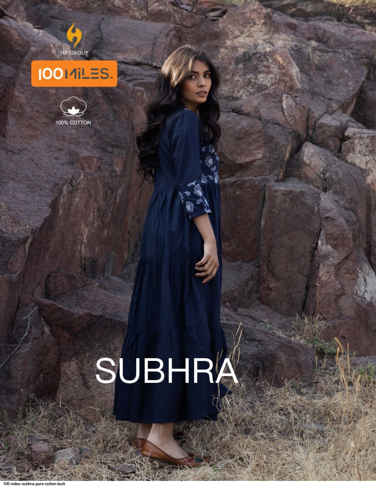 100 MILES SUBHRA Pure Cotton kurti