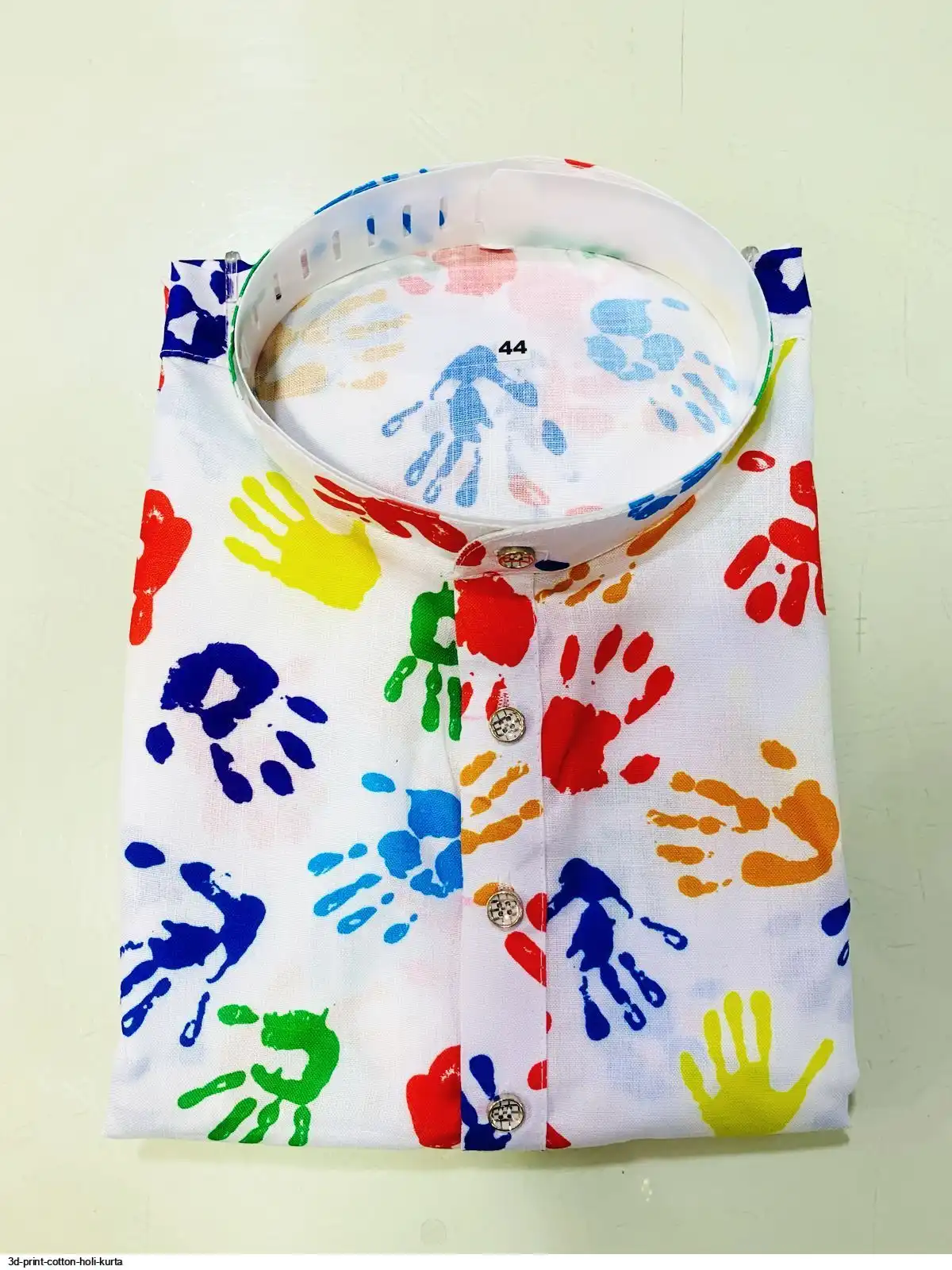 3D PRINT Cotton HOLI KURTA