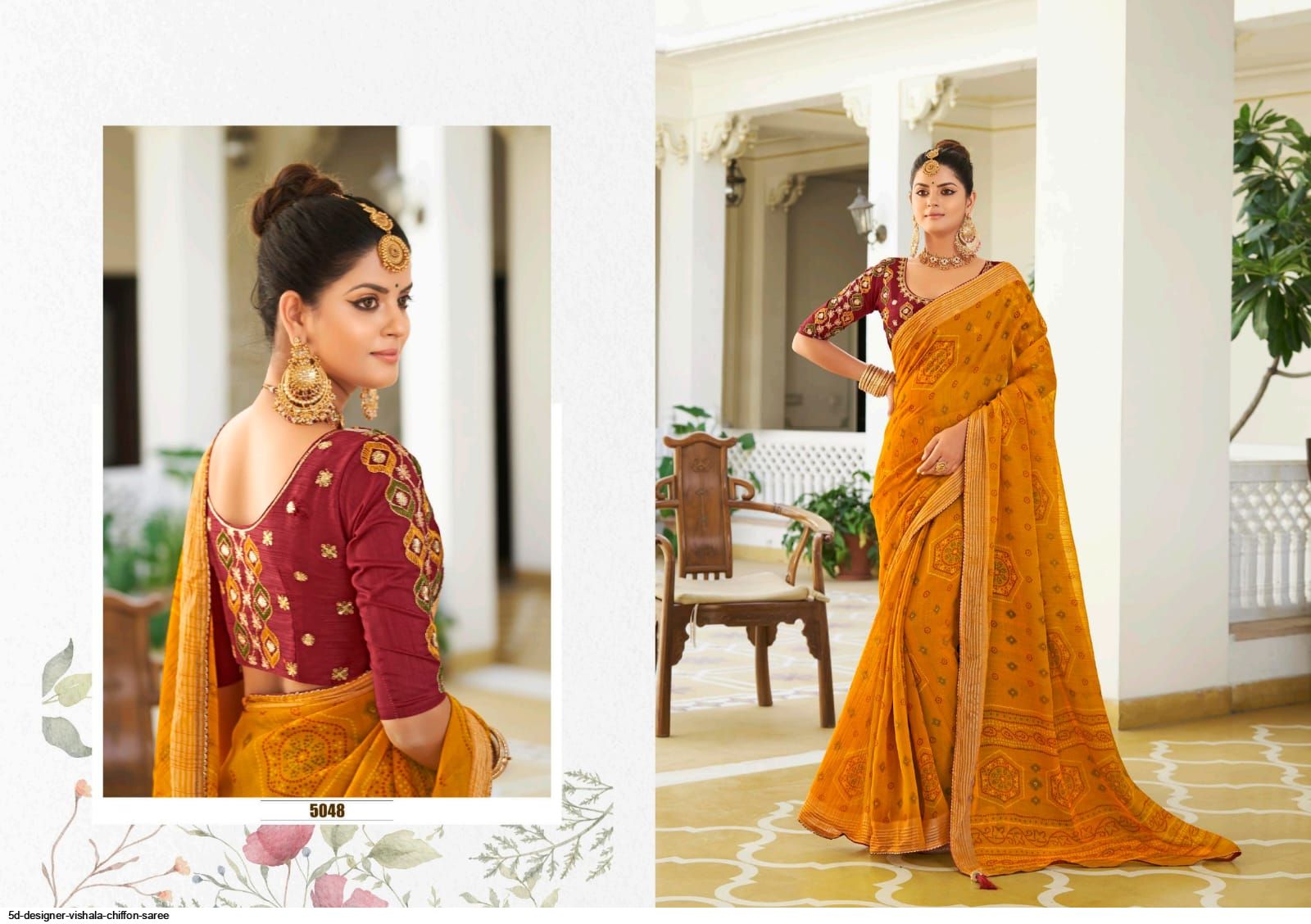 5D DESIGNER VISHALA CHIFFON SAREE
