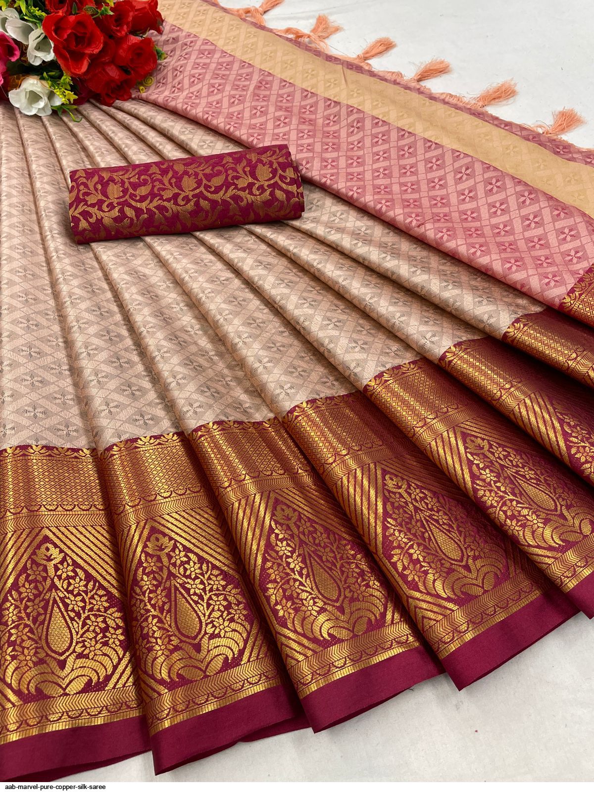 AAB MARVEL PURE COPPER SILK SAREE