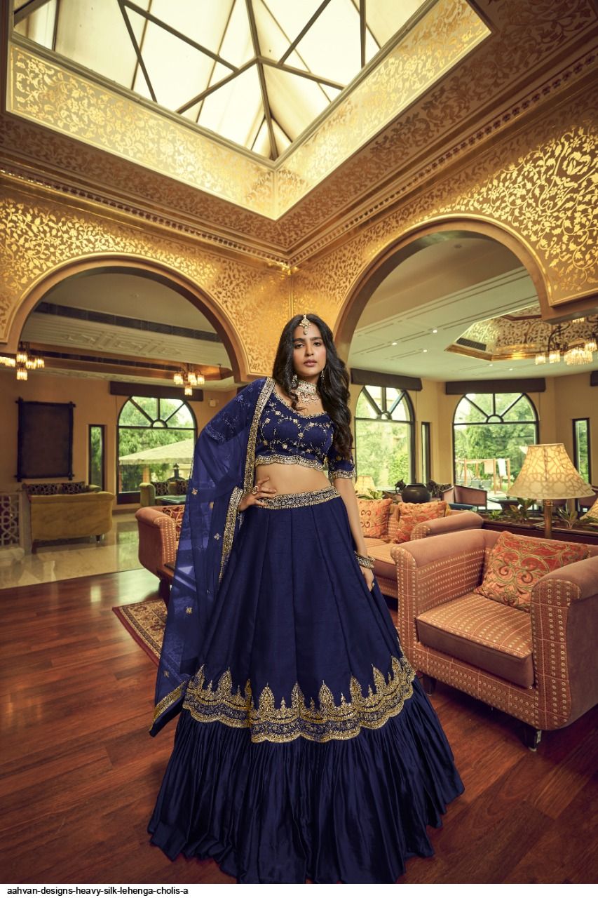Aahvan Designs Heavy Silk LEHENGA CHOLIS