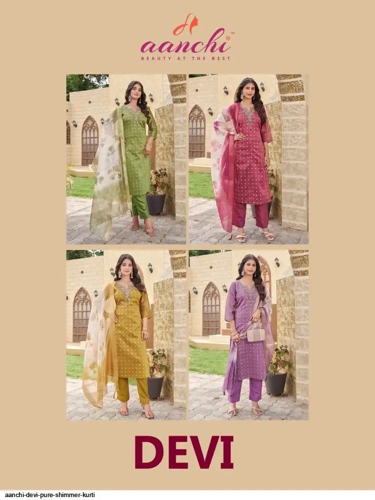 AANCHI DEVI PURE SHIMMER KURTI