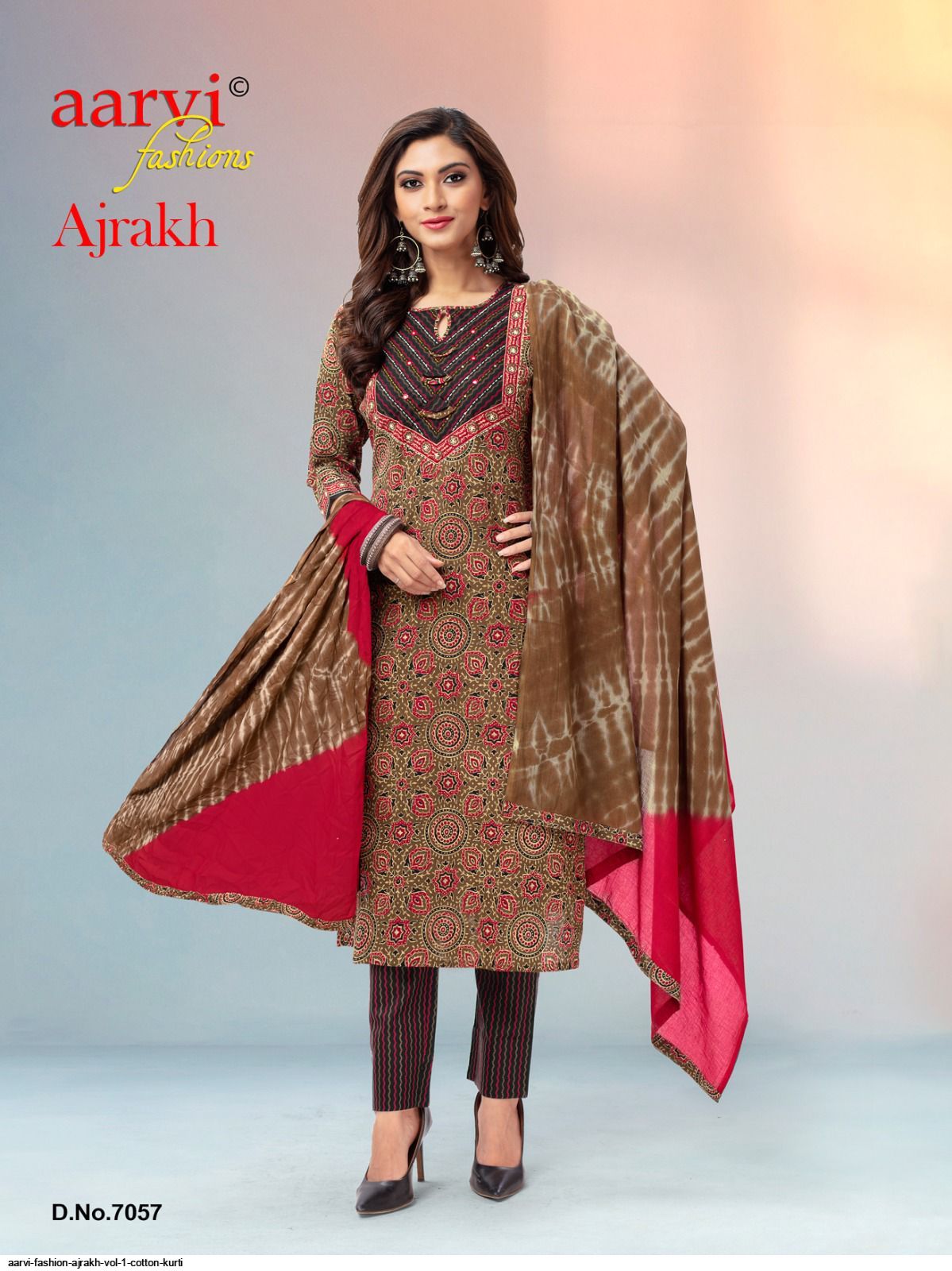 AARVI FASHION AJRAKH VOL 1 COTTON KURTI