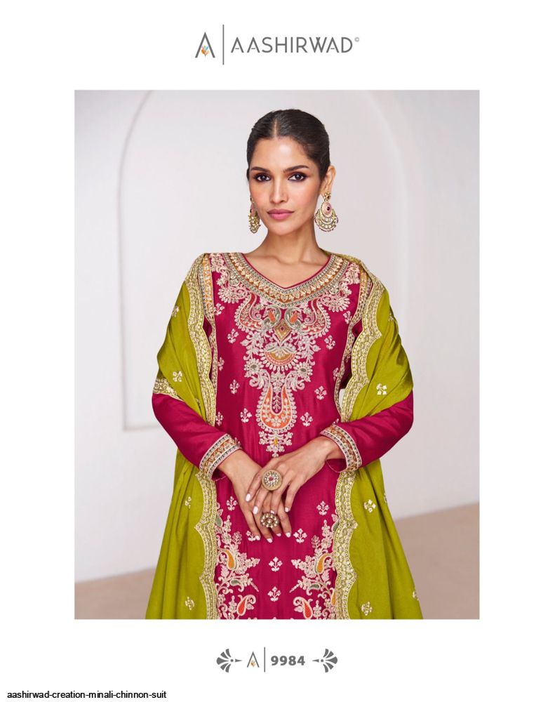 AASHIRWAD CREATION MINALI CHINNON SUIT