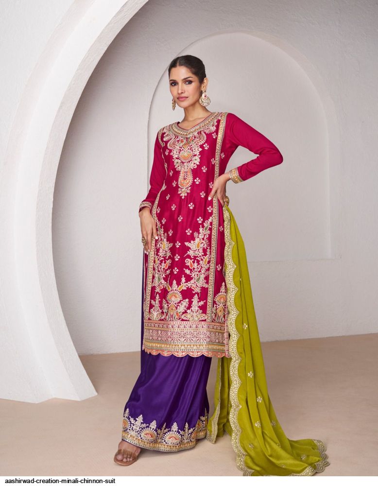 AASHIRWAD CREATION MINALI CHINNON SUIT