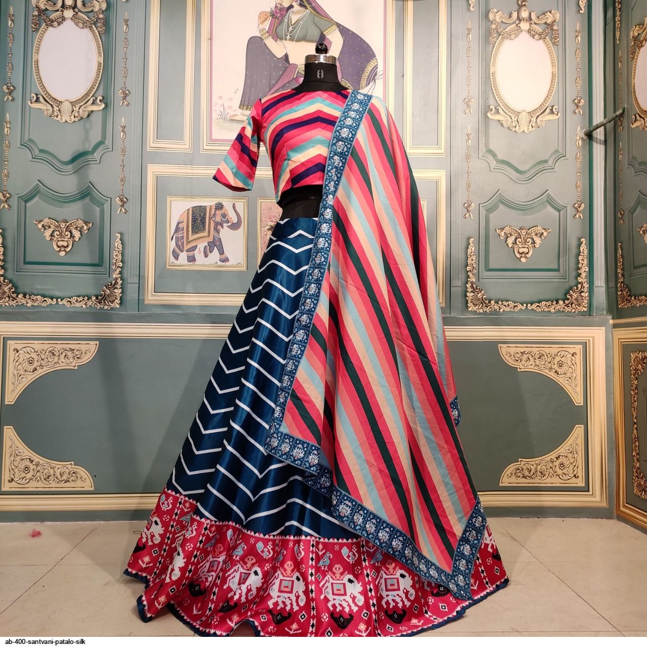 ab-400-santvani-patalo-silk NAVRATRI LEHEGA CHOLI