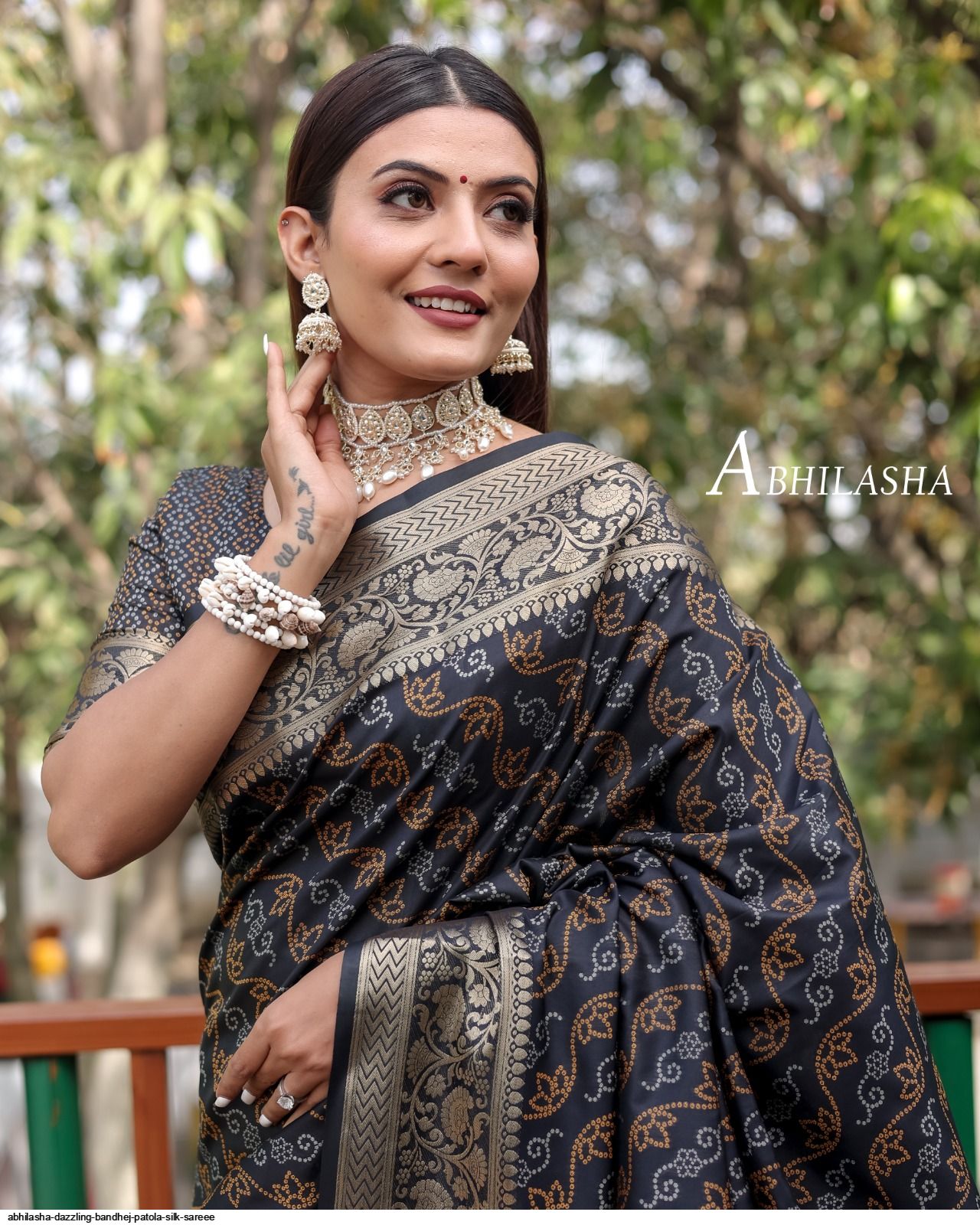ABHILASHA DAZZLING BANDHEJ PATOLA SILK SAREEE