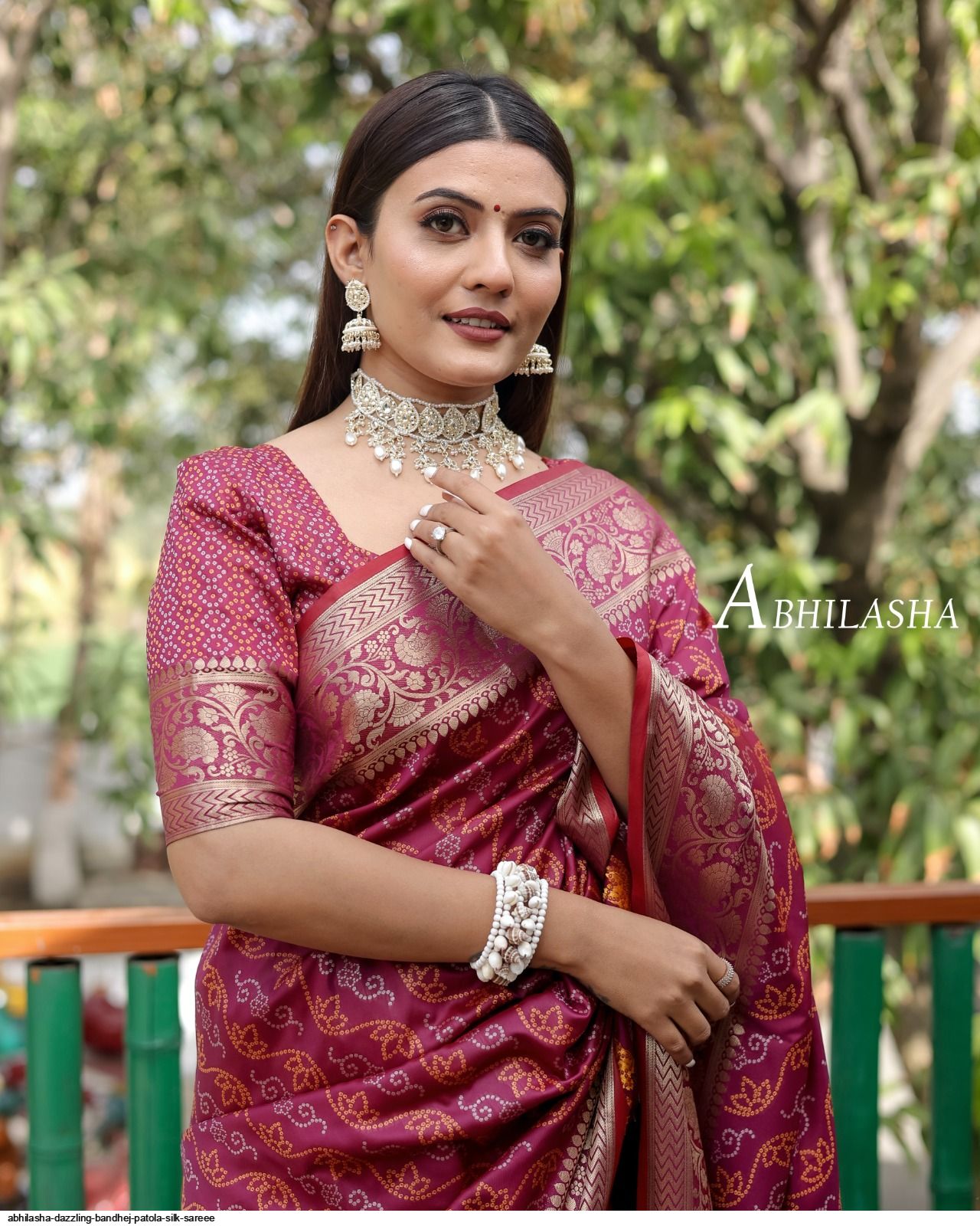 ABHILASHA DAZZLING BANDHEJ PATOLA SILK SAREEE