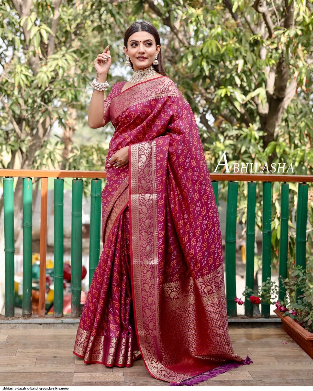 ABHILASHA DAZZLING BANDHEJ PATOLA SILK SAREEE