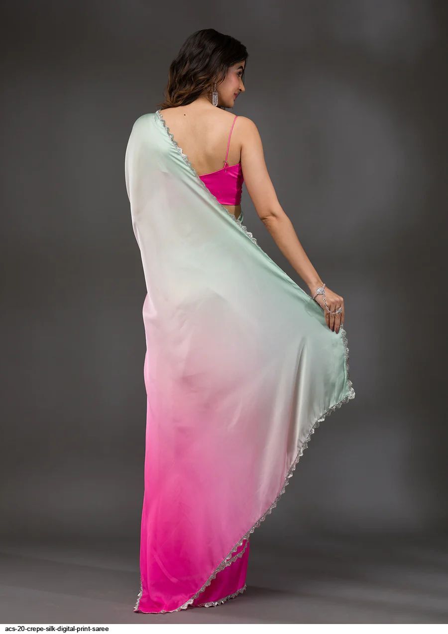 ACS 20 Crepe Silk Digital Print Saree