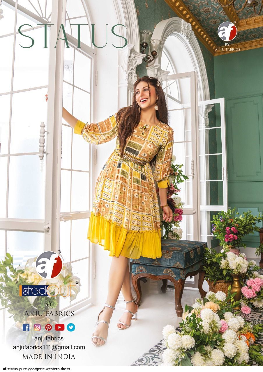 AF STATUS PURE GEORGETTE WESTERN DRESS