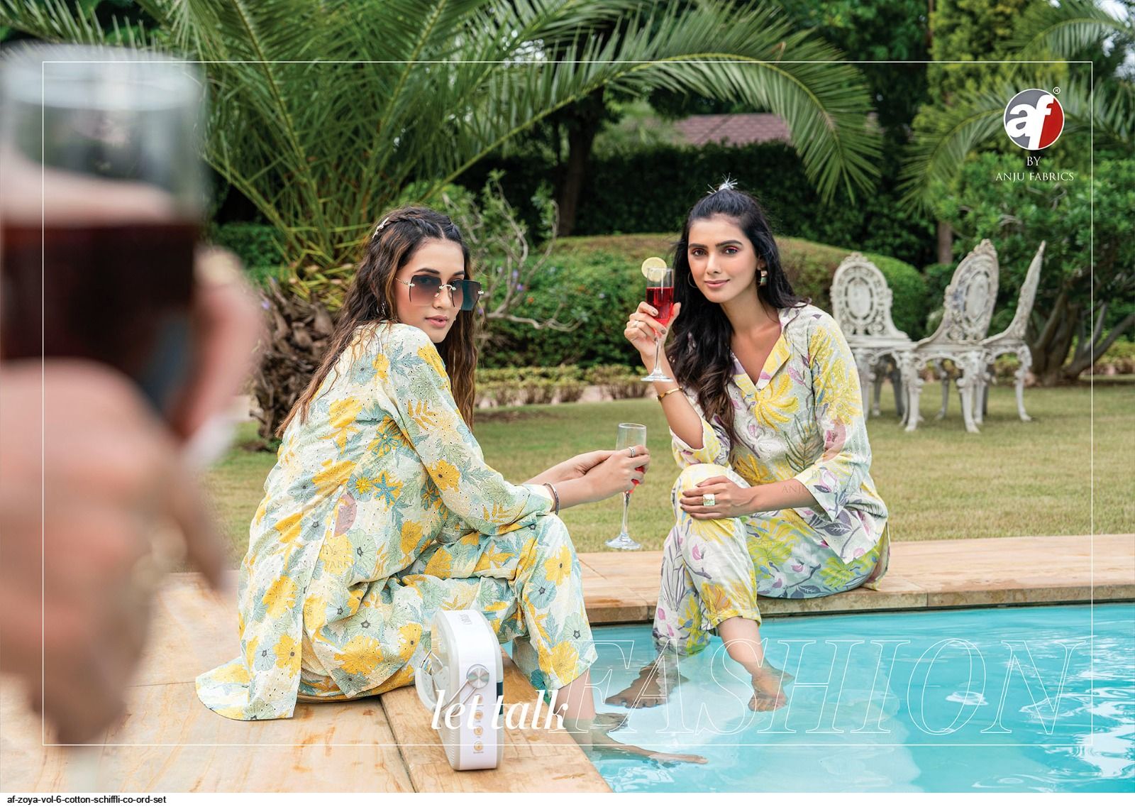 AF ZOYA VOL 6 COTTON SCHIFFLI CO ORD SET