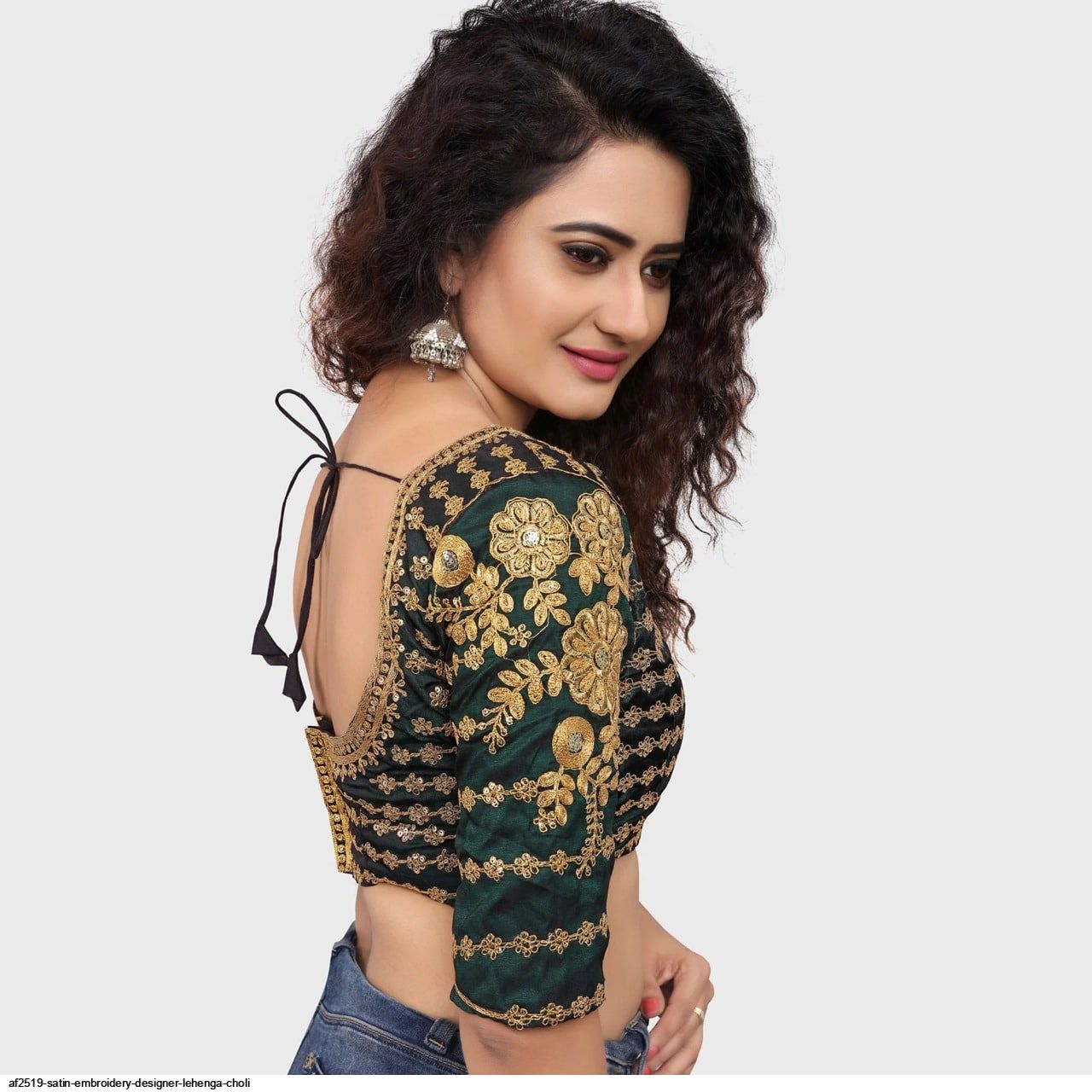 AF2519 Satin Embroidery Designer Lehenga Choli