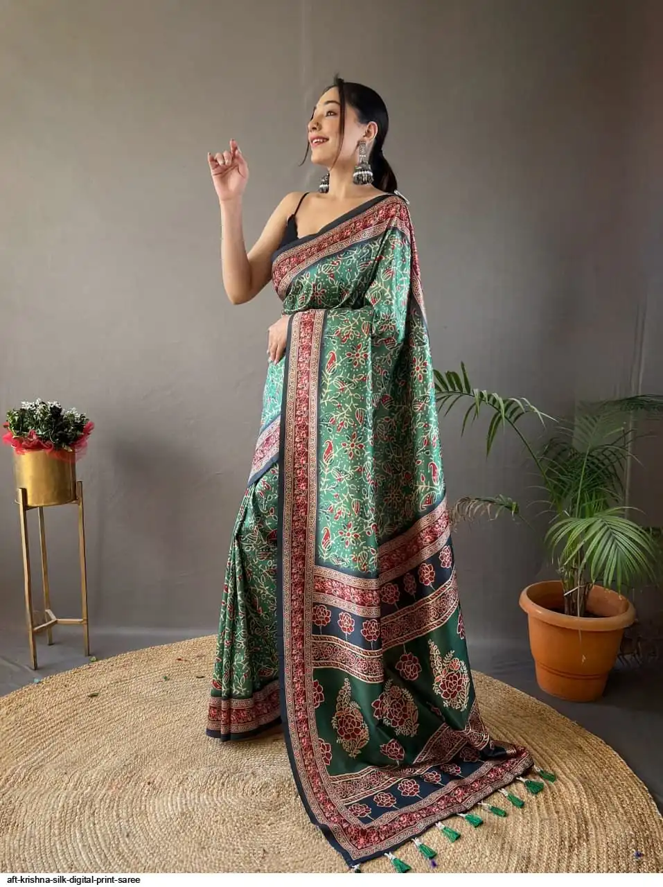 AFT Krishna Silk Digital print Saree