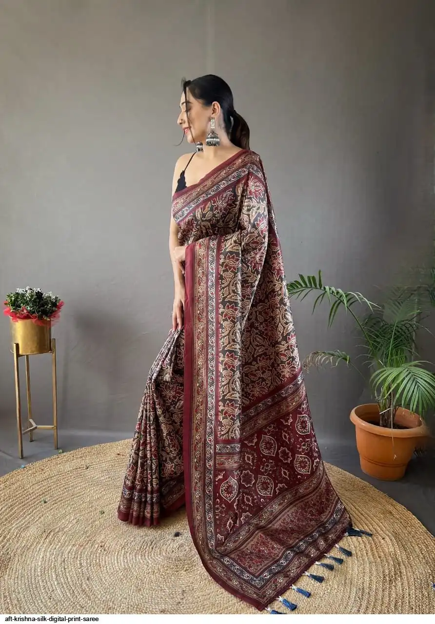 AFT Krishna Silk Digital print Saree