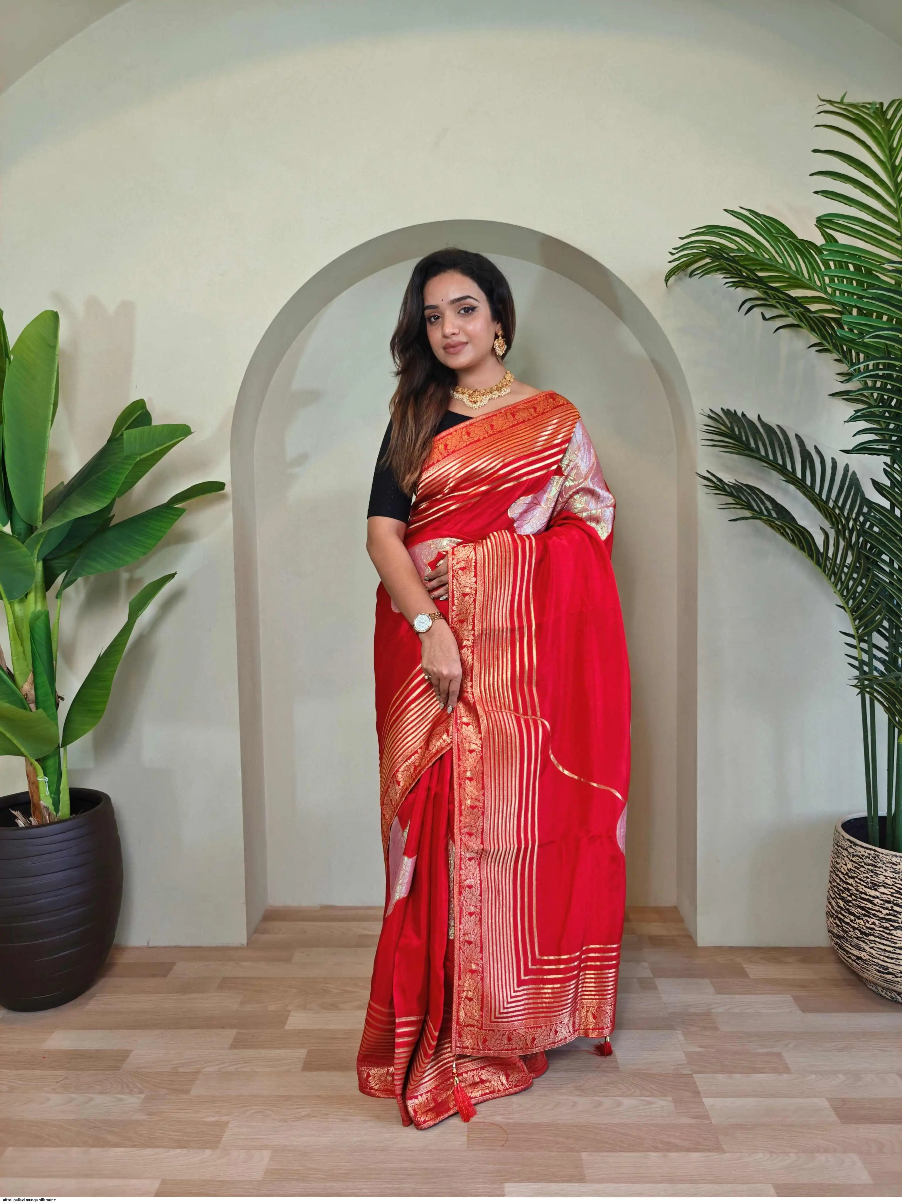 AFTSAI PALLAVI Munga silk saree