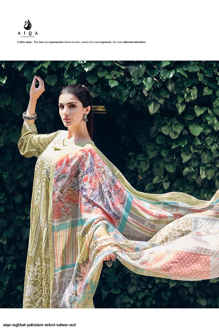 AIQA RAGHBAT PAKISTANI VELVET SALWAR SUIT