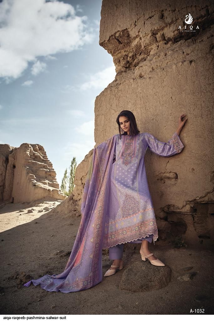AIQA RAQEEB PASHMINA SALWAR SUIT