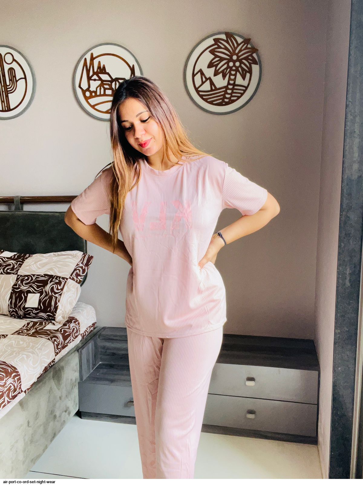 AIR PORT CO ORD SET NIGHT WEAR