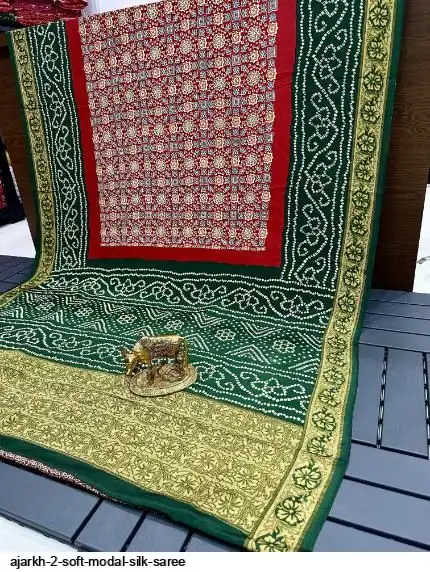 Ajarkh 2 Soft Modal Silk Saree