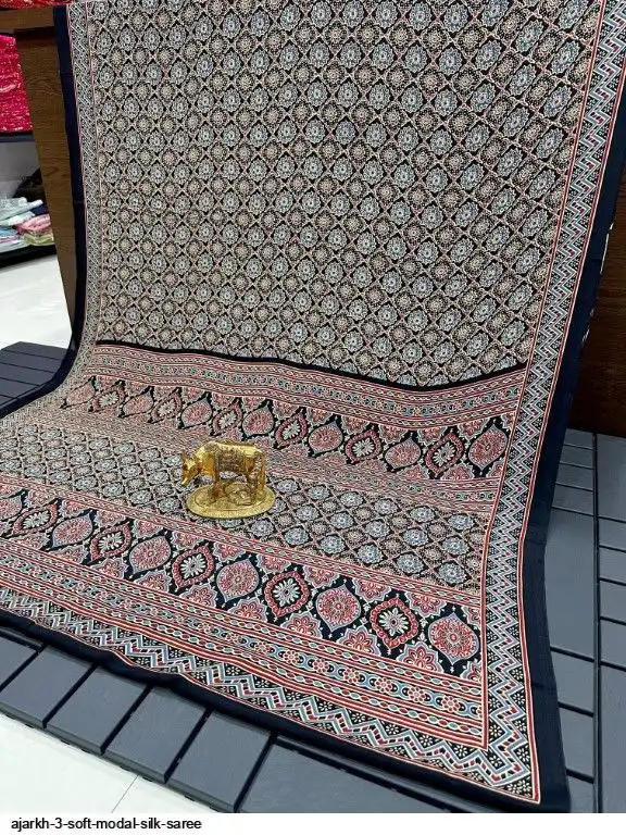 Ajarkh 3 Soft Modal Silk Saree