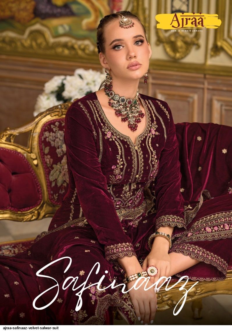 AJRAA SAFINAAZ Velvet salwar suit