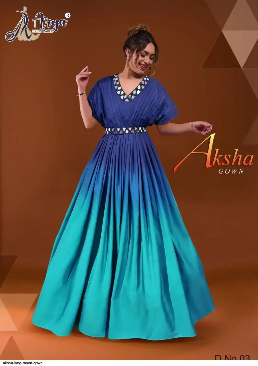 AKSHA LONG Rayon GOWN