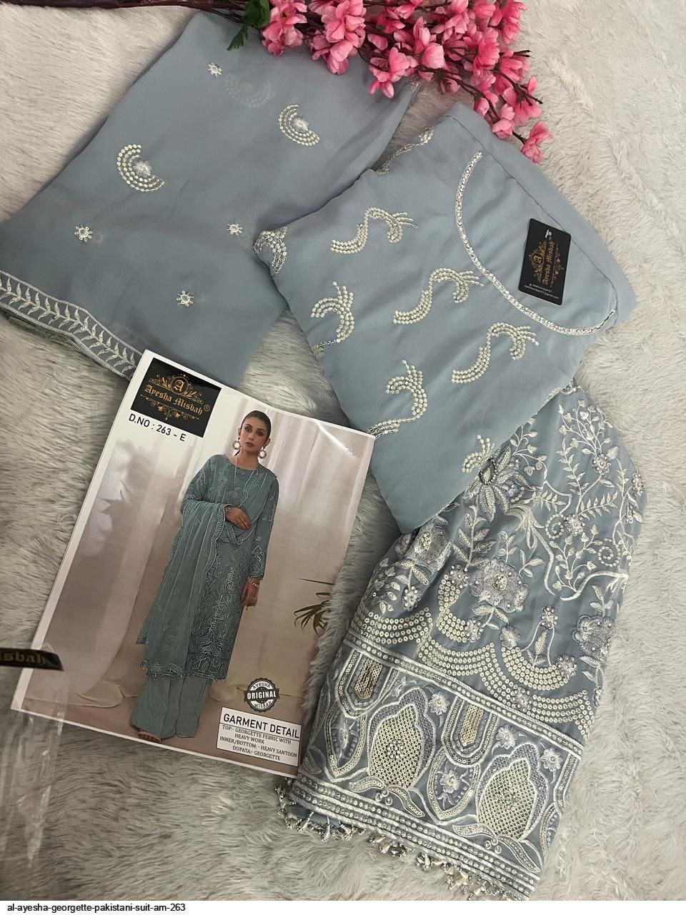 AL AYESHA georgette PAKISTANI SUIT AM 263