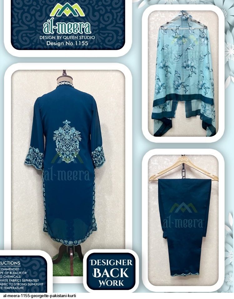 AL MEERA 1155 Georgette PAKISTANI KURTI
