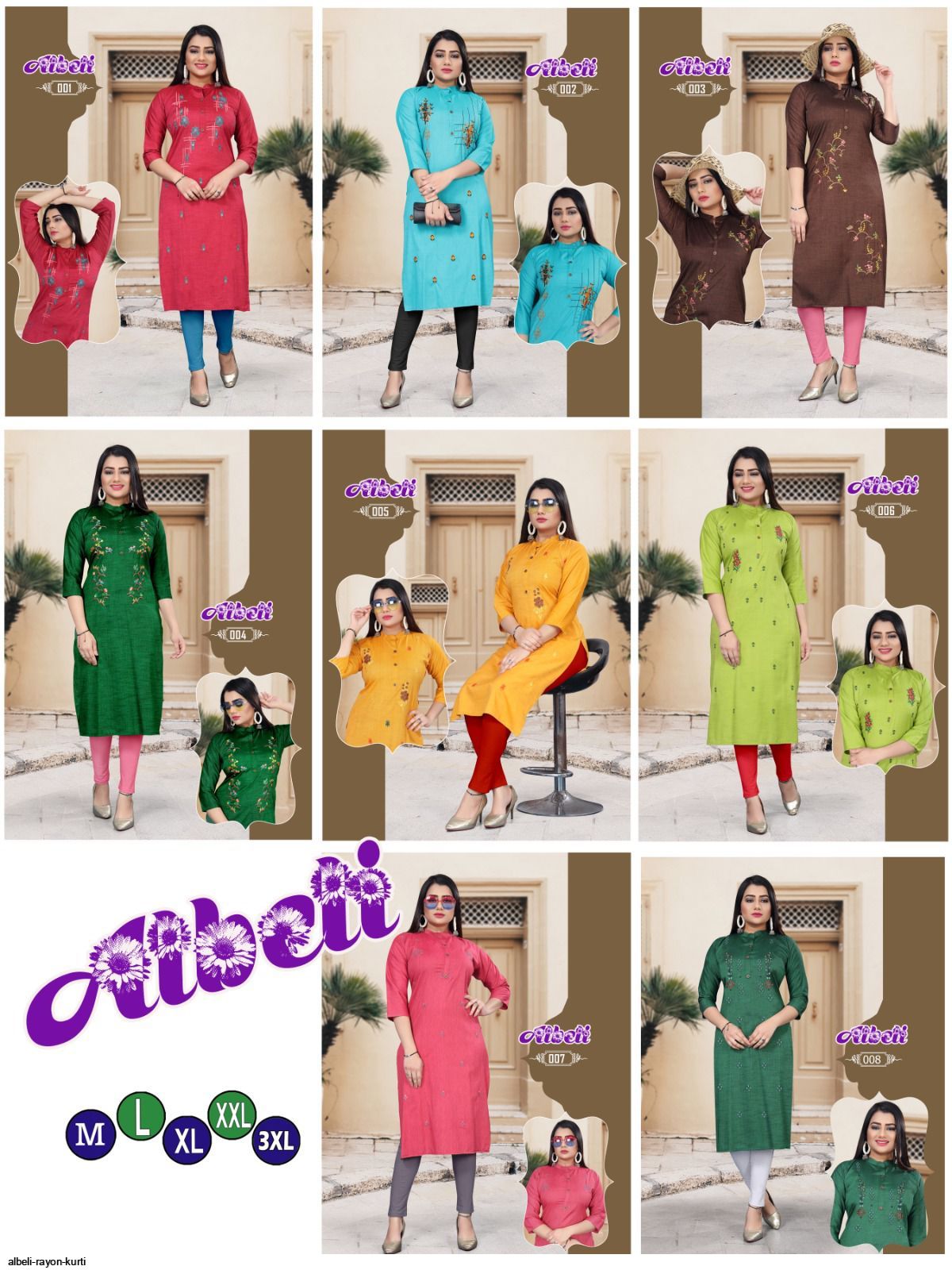 ALBELI rayon kurti