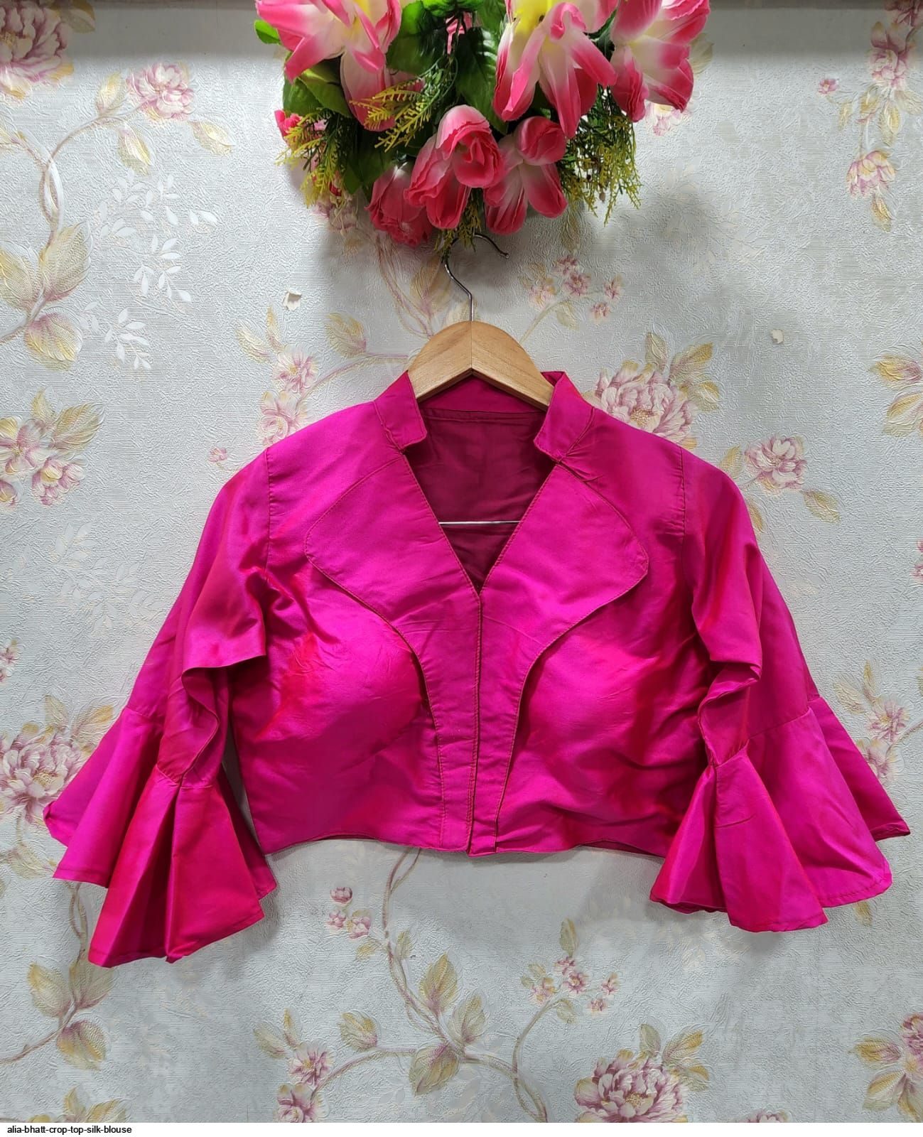 Alia Bhatt Crop Top silk blouse