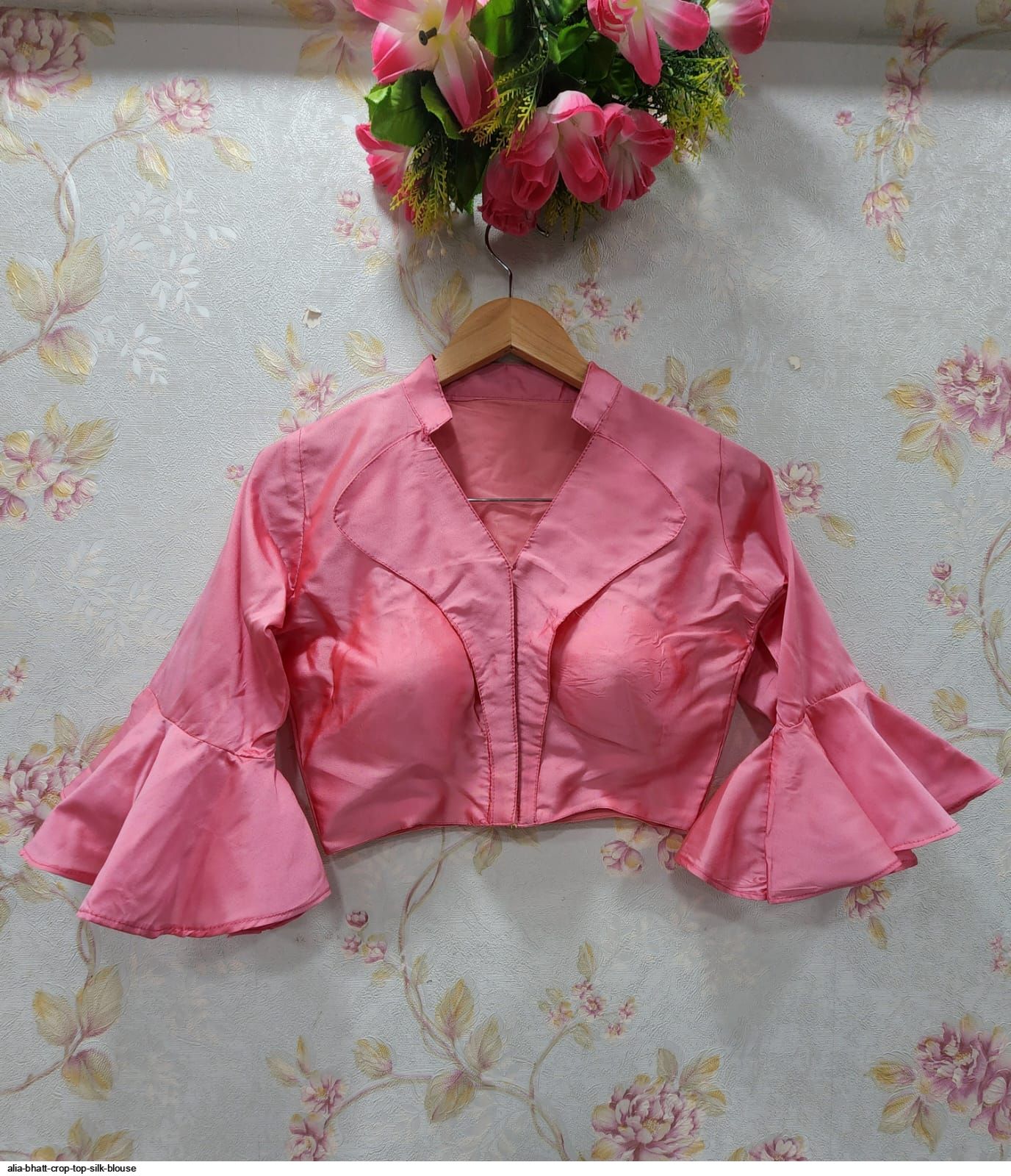 Alia Bhatt Crop Top silk blouse