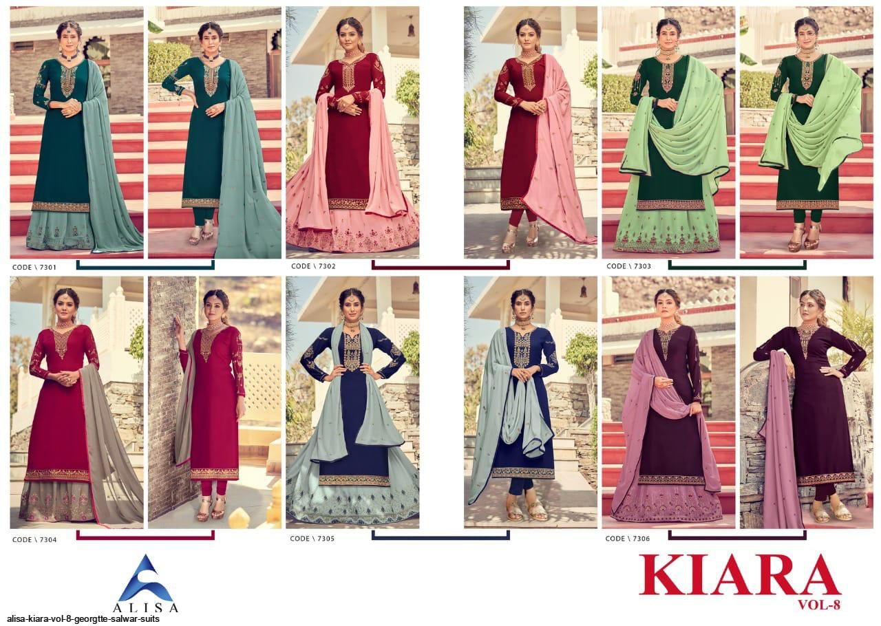 ALISA KIARA VOL 8 GEORGTTE SALWAR SUITS