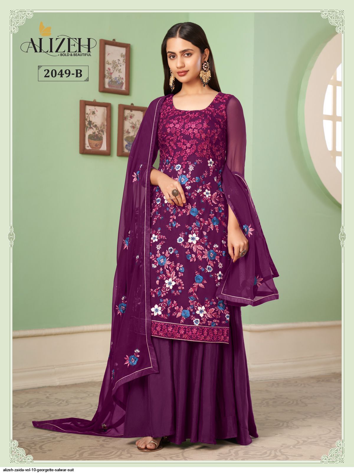 ALIZEH ZAIDA VOL 10 GEORGETTE SALWAR SUIT