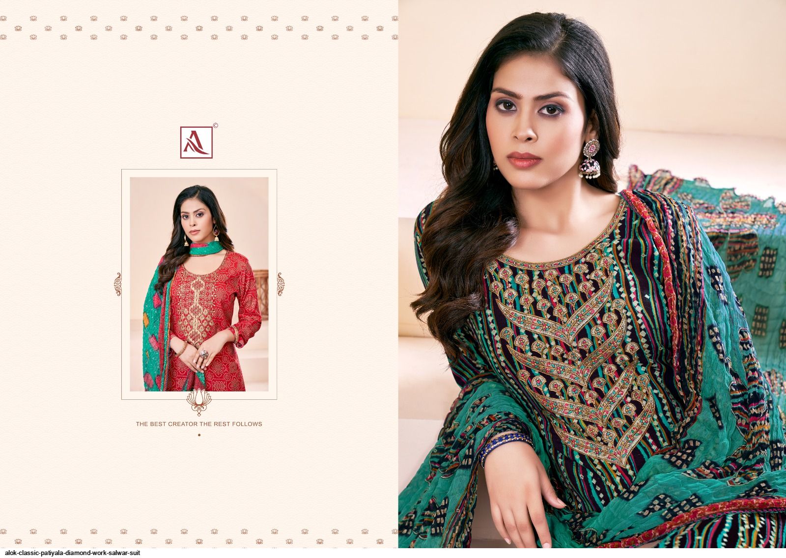 Alok CLASSIC PATIYALA Diamond Work SALWAR SUIT