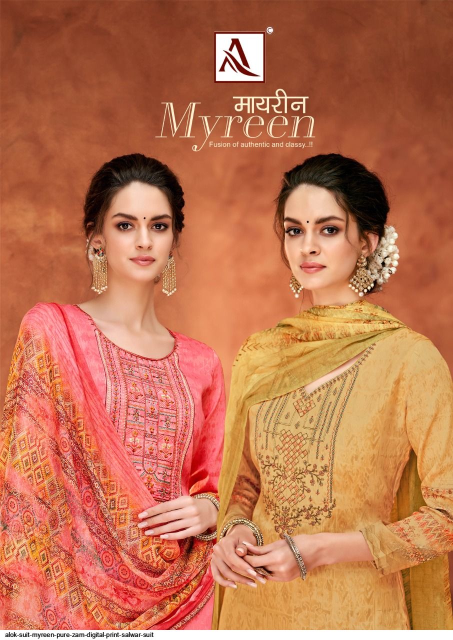 Alok Suit MYREEN Pure Zam Digital Print salwar suit