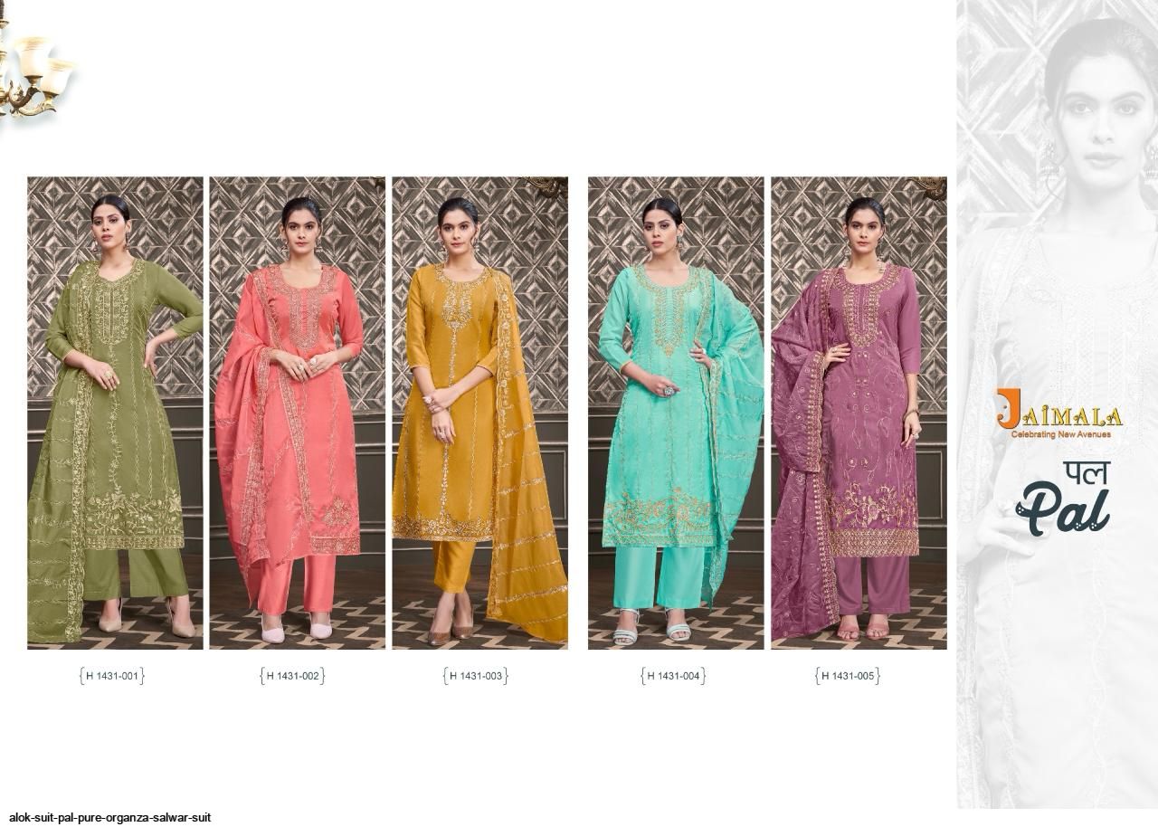 Alok Suit PAL Pure Organza salwar suit