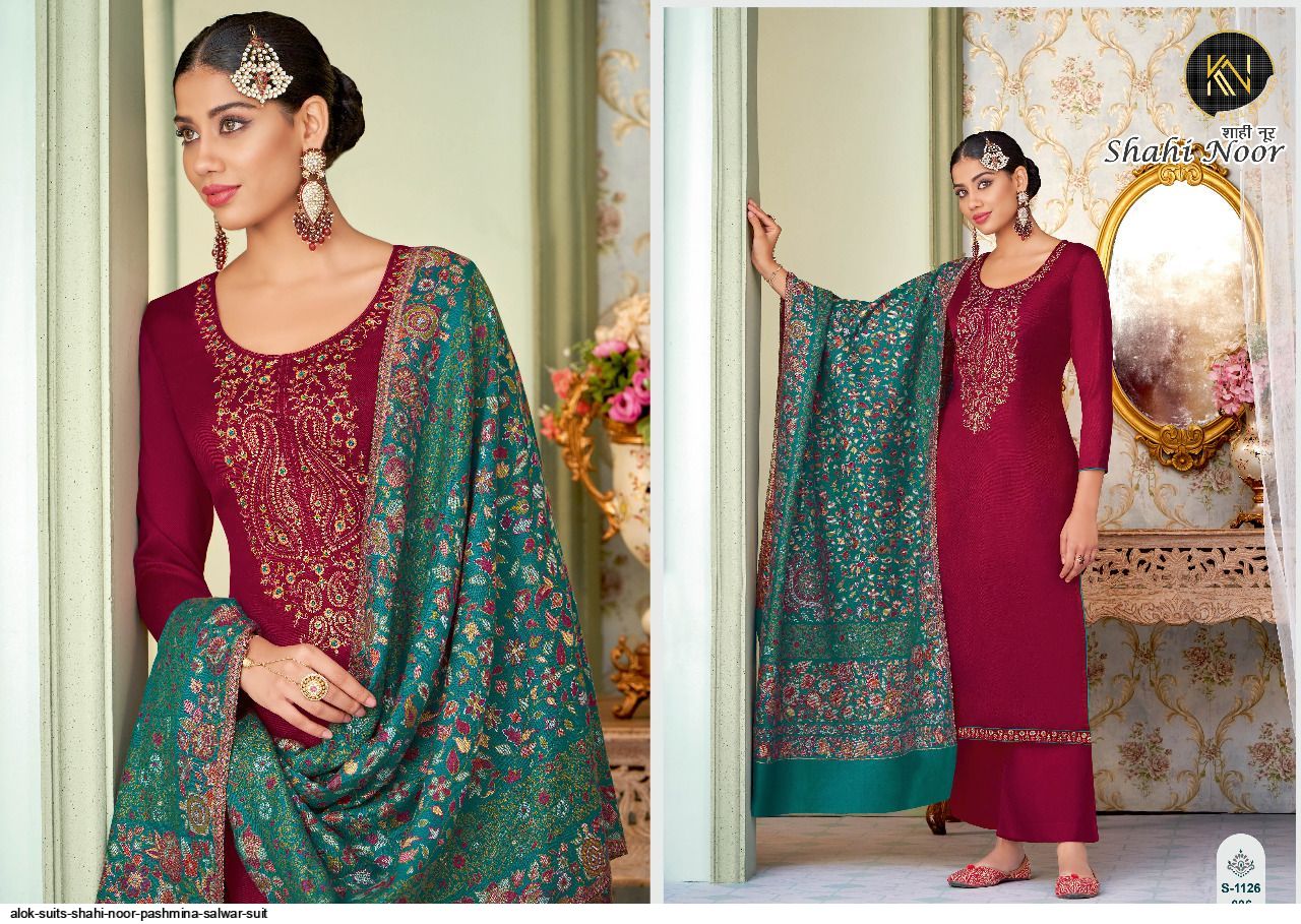 Alok SuitS SHAHI NOOR Pashmina SALWAR SUIT