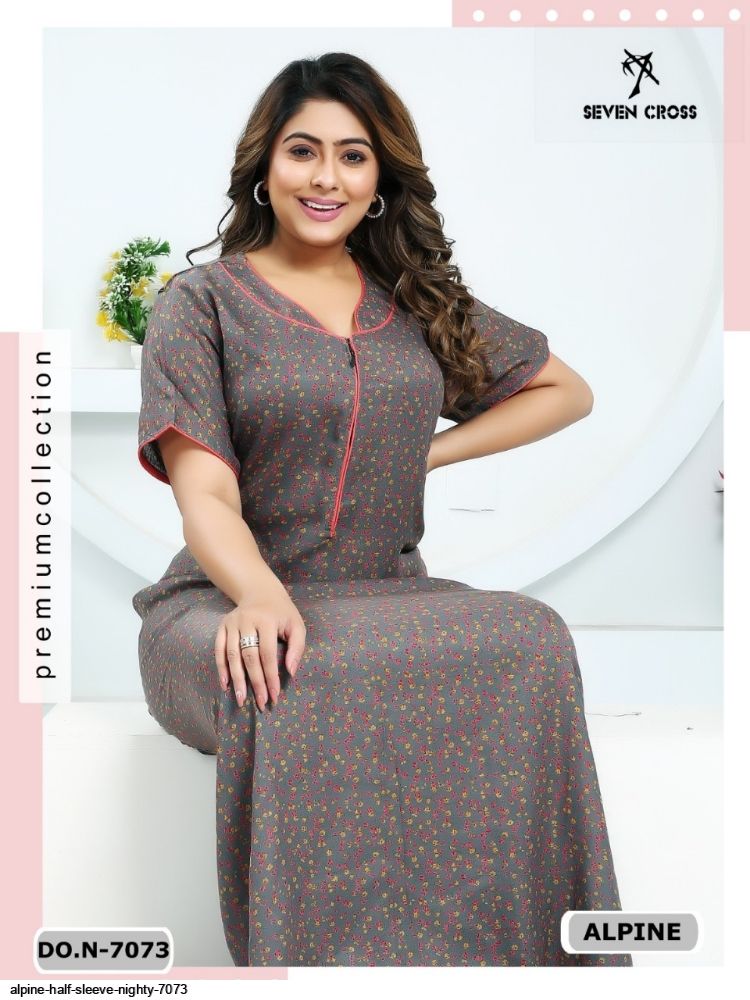 ALPINE half SLEEVE NIGHTY 7073