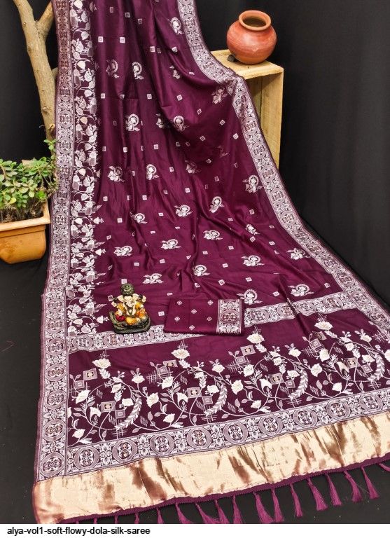ALYA VOL1 soft flowy Dola Silk saree