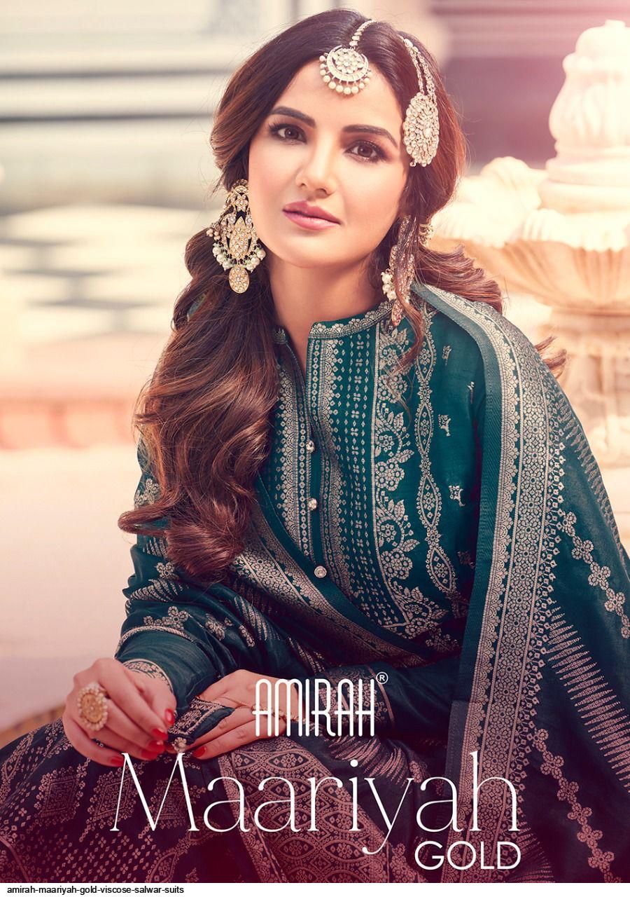 AMIRAH MAARIYAH GOLD VISCOSE SALWAR SUITS