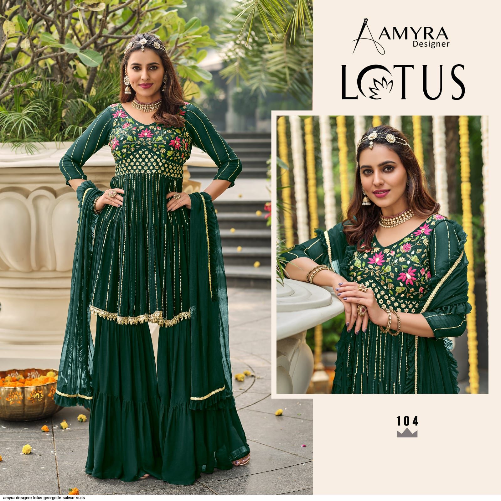 Amyra Designer Lotus Georgette SALWAR SUITS