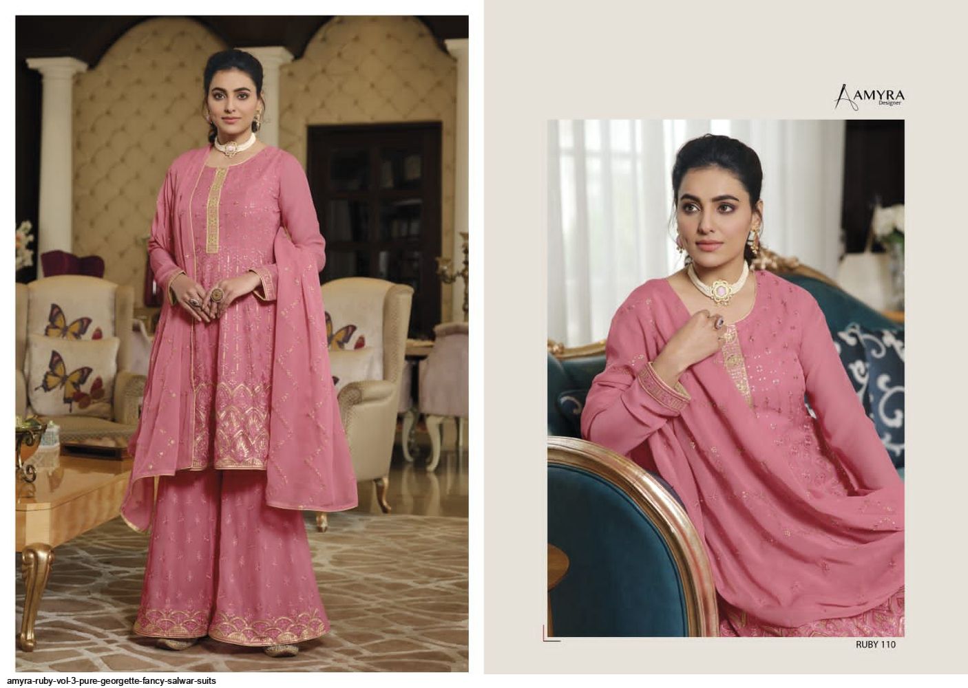 AMYRA RUBY VOL 3 PURE GEORGETTE FANCY SALWAR SUITS