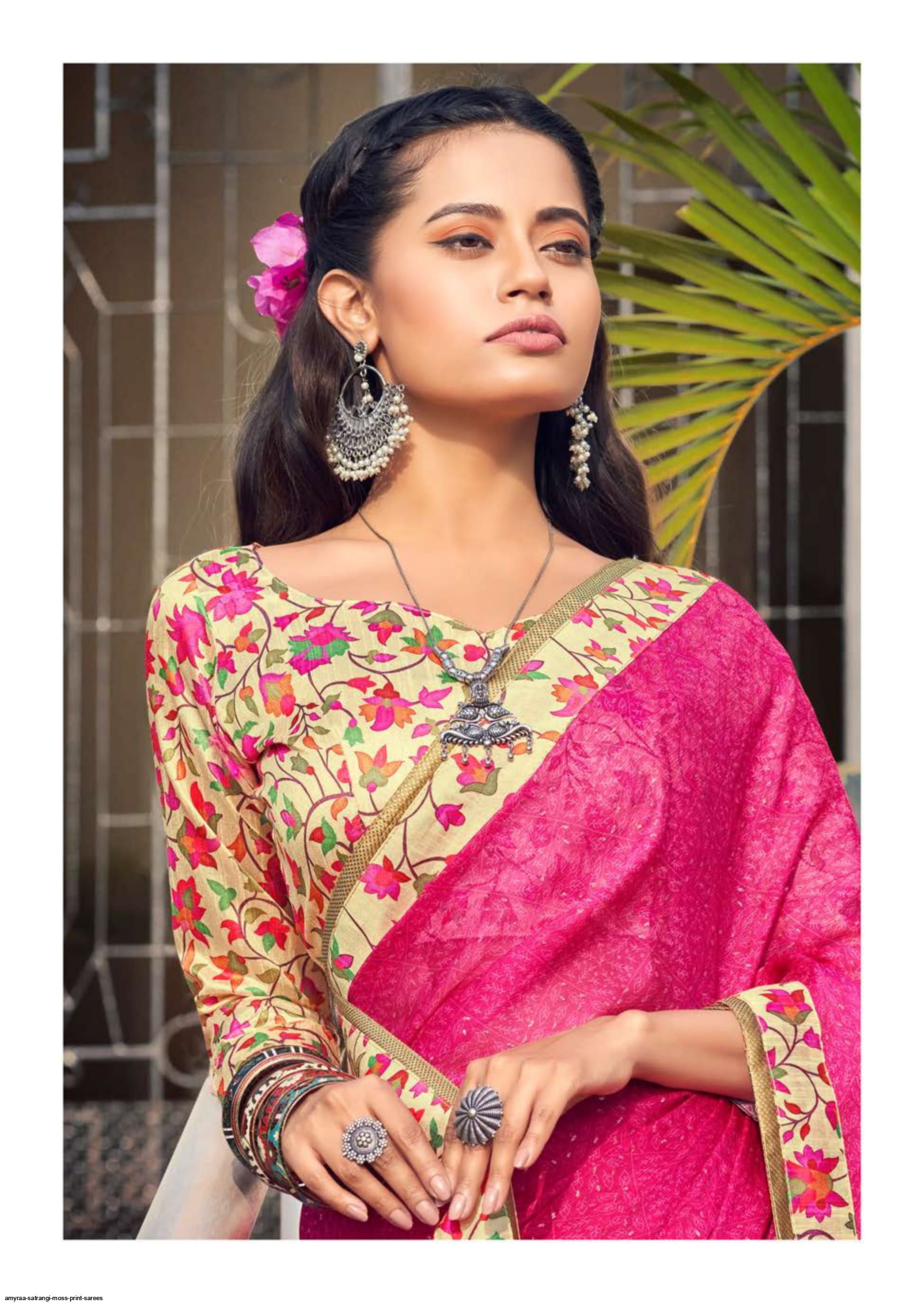 AMYRAA SATRANGI MOSS PRINT SAREES