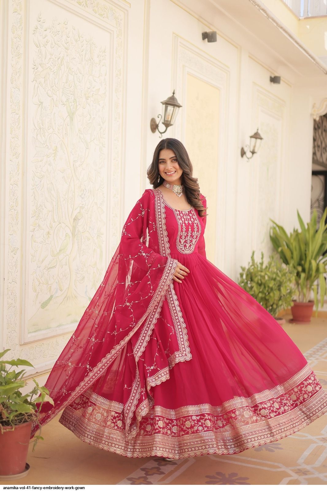 ANAMIKA VOL 41 fancy embroidery work gown