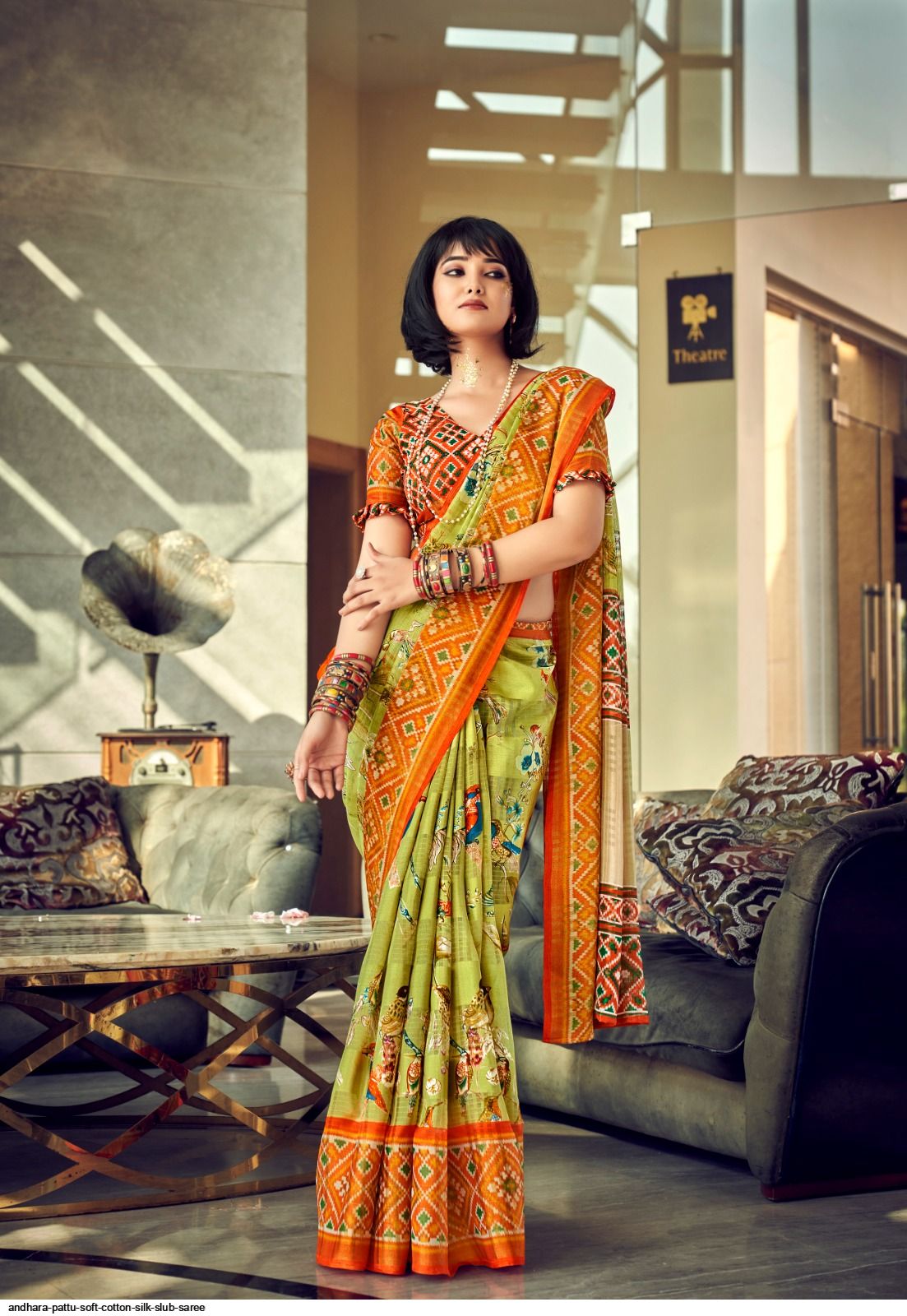 Andhara pattu SOFT COTTON SILK SLUB SAREE