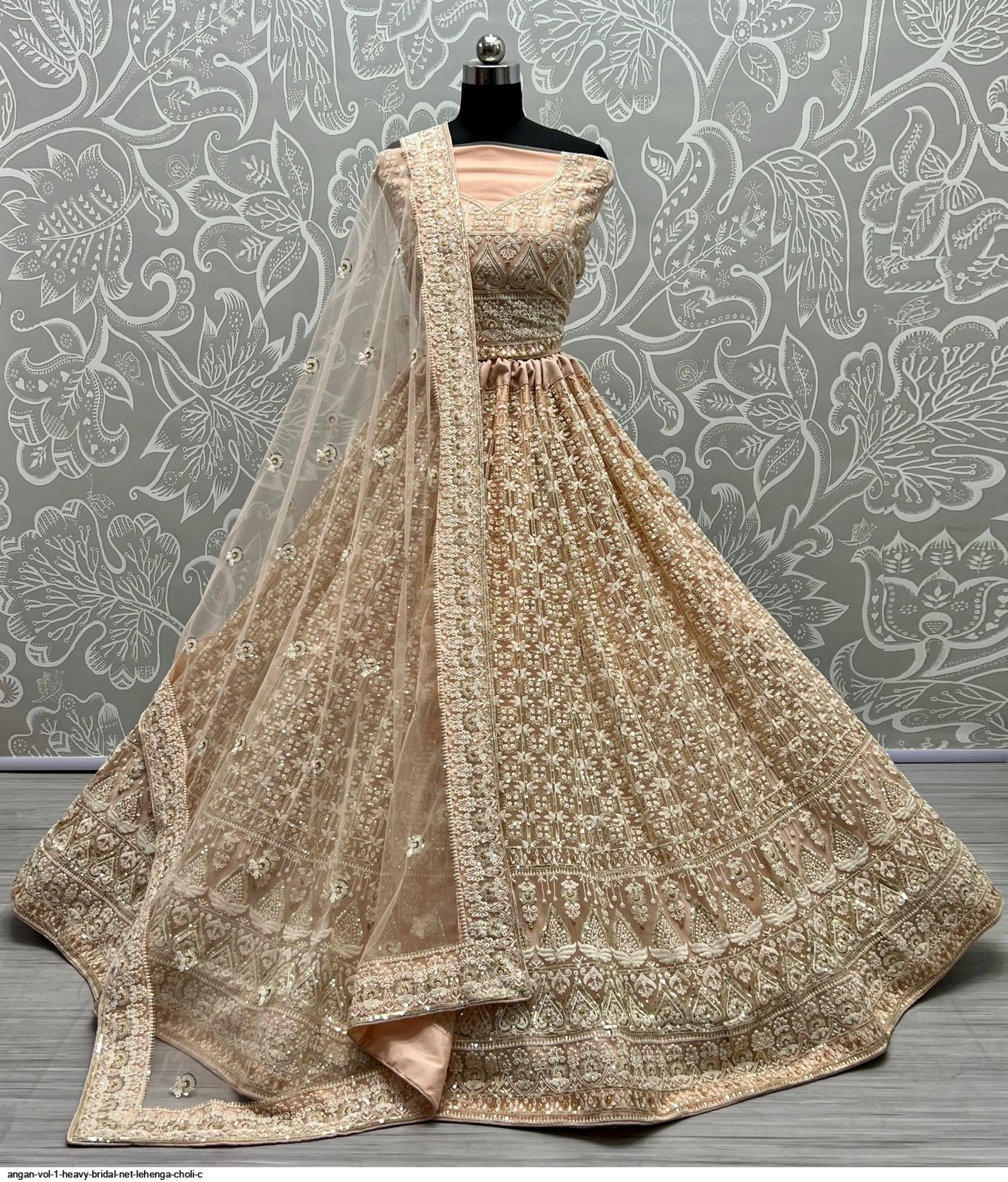 ANGAN VOL 1 HEAVY BRIDAL NET LEHENGA CHOLI