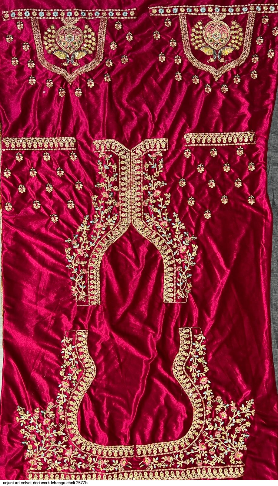 ANJANI ART Velvet Dori work LEHENGA CHOLI