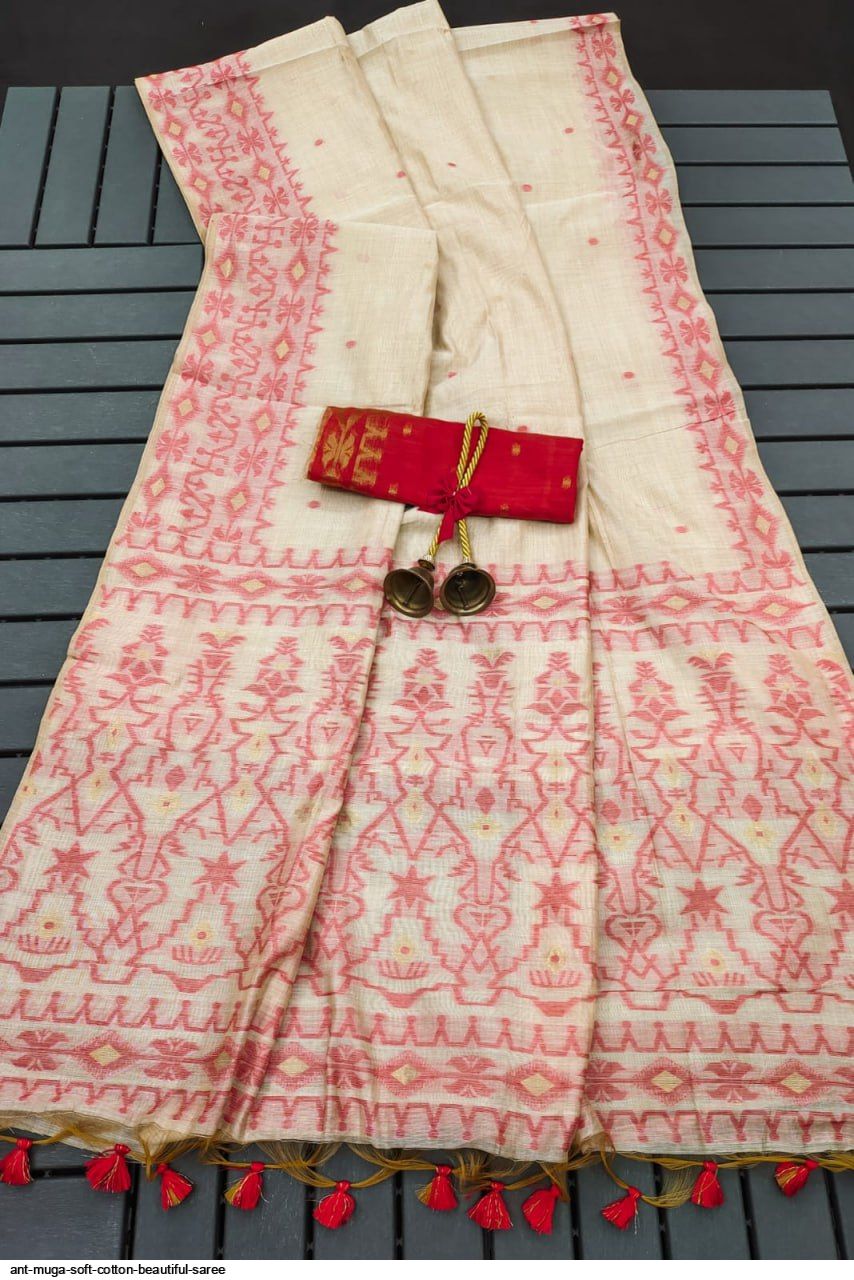 ANT muga soft Cotton BEAUTIFUL SAREE