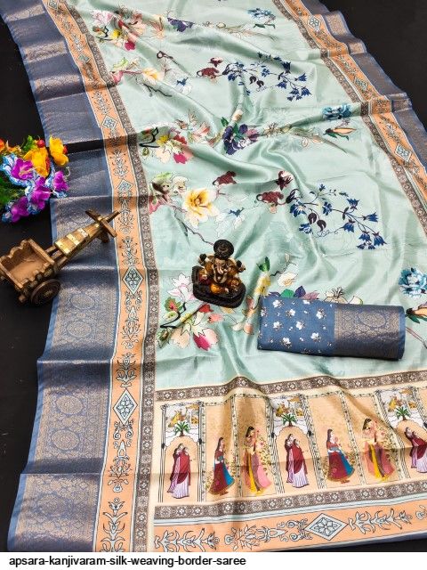 APSARA KANJIVARAM SILK WEAVING BORDER SAREE